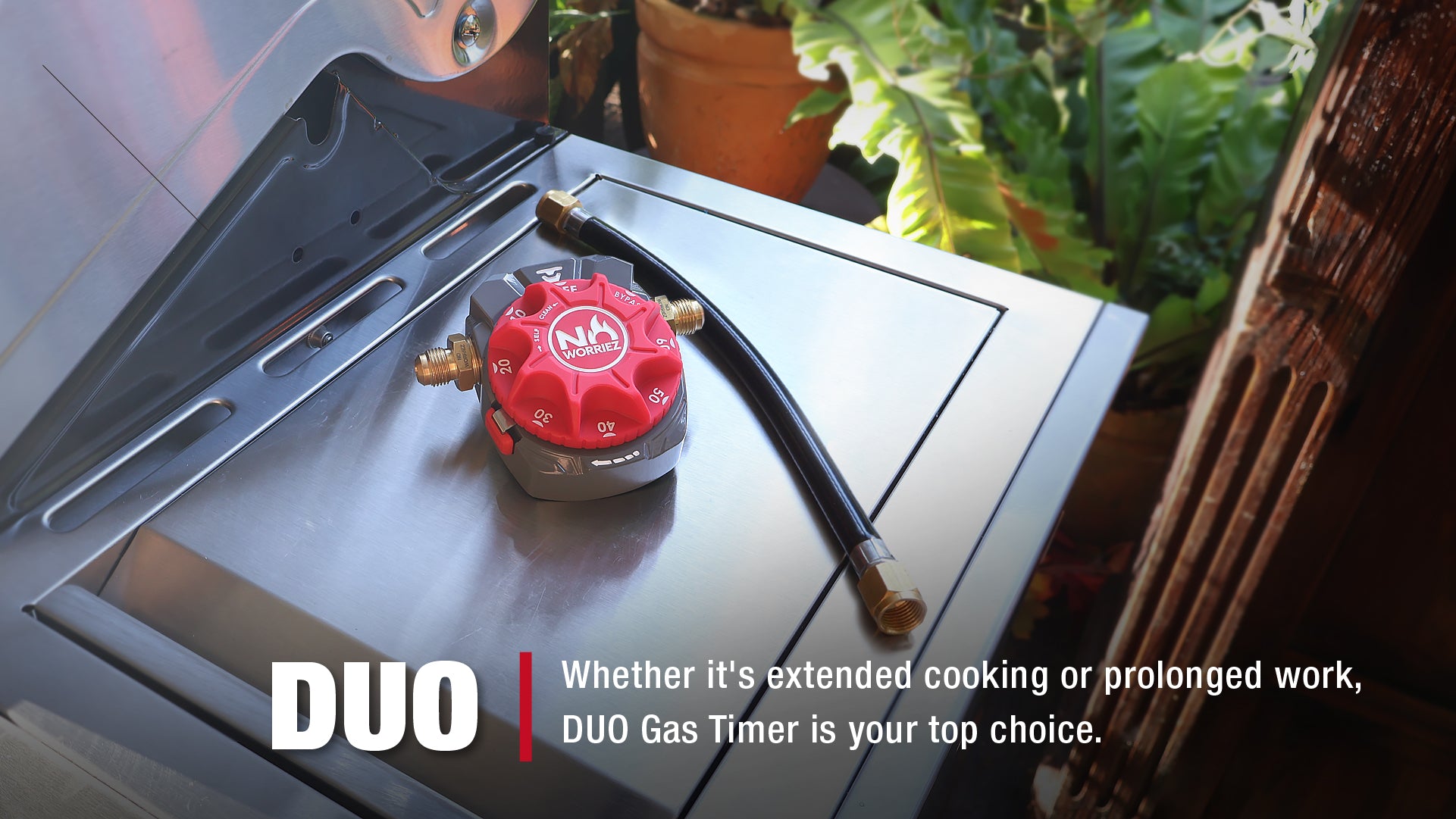 Gas Timer Duo w/Bypass Flex 3/8" Flared Kit – No Worriez Outdoor Grilling